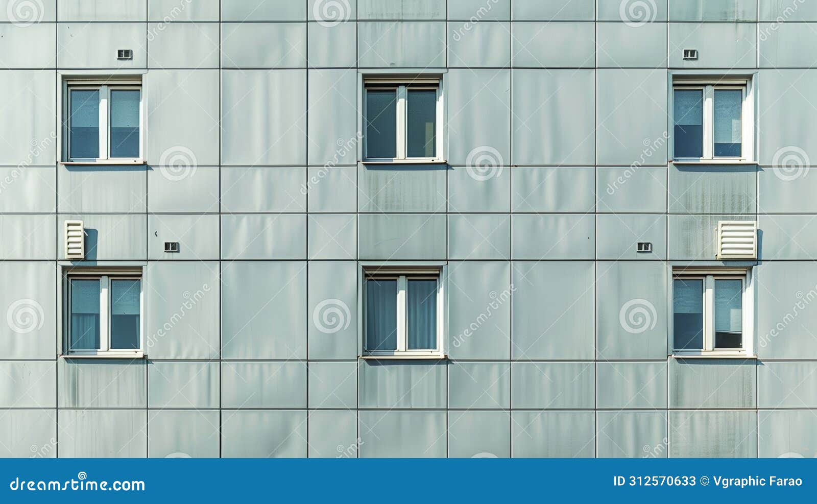 Modern Building Facade with Pattern of Windows Stock Image - Image of ...