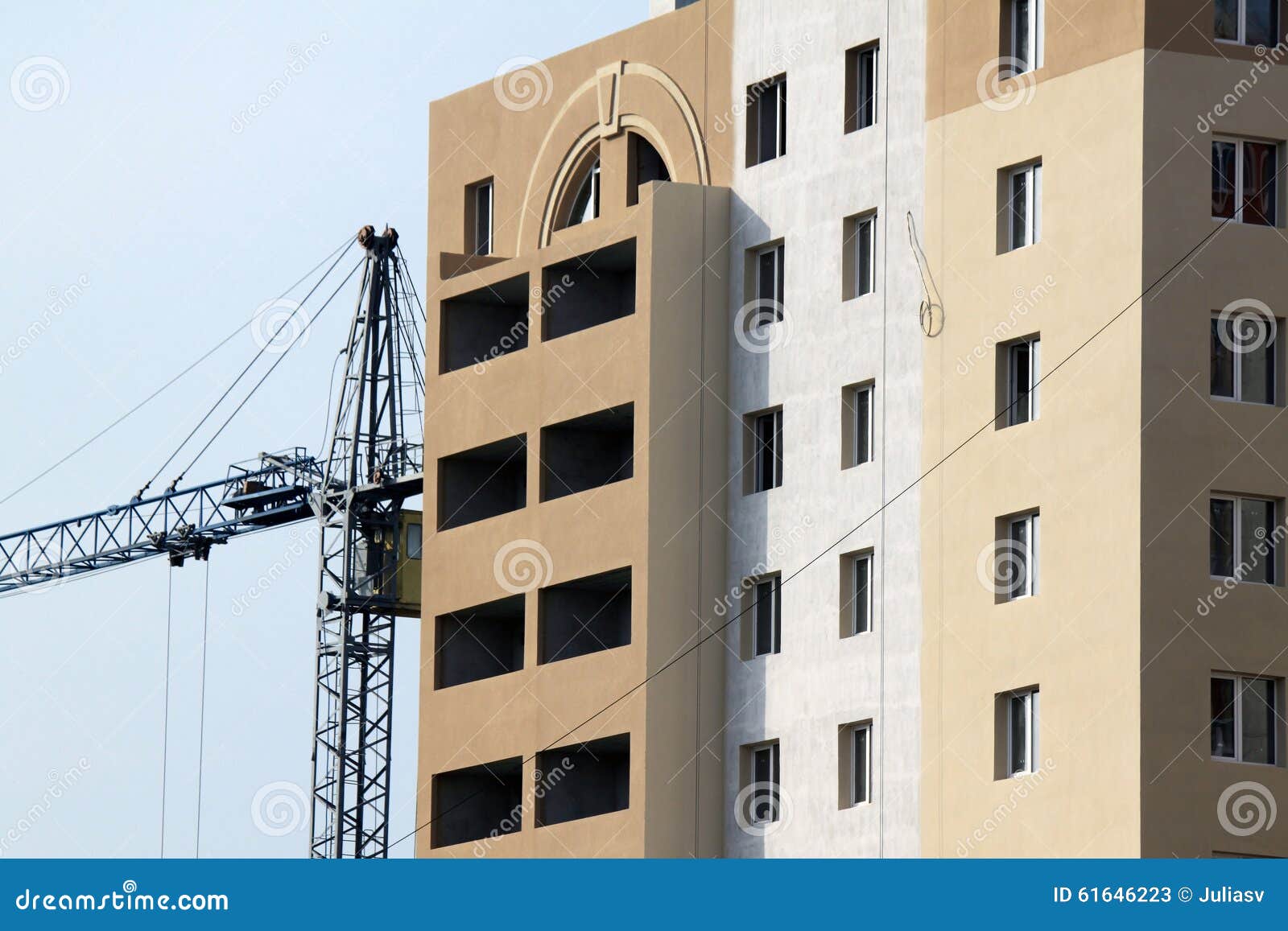 Modern Building in the Final Stages of Construction Stock Image - Image ...