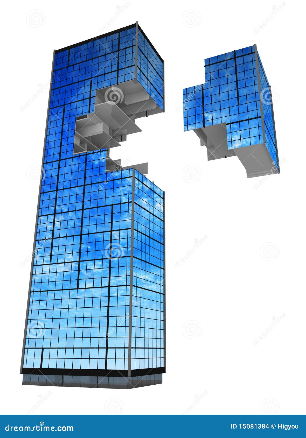 Modern Building, Fragment stock illustration. Illustration of cutout ...