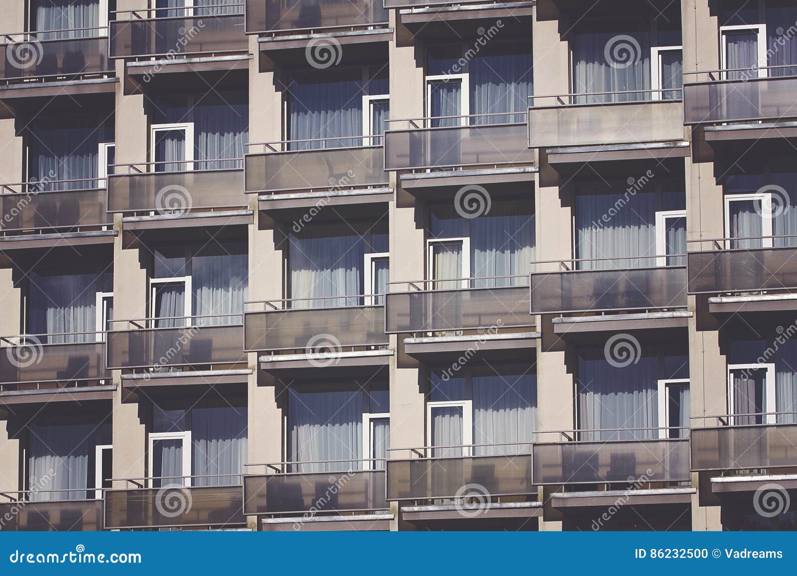 Pattern From The Windows Of A New Multi-storey Building. Window In ...