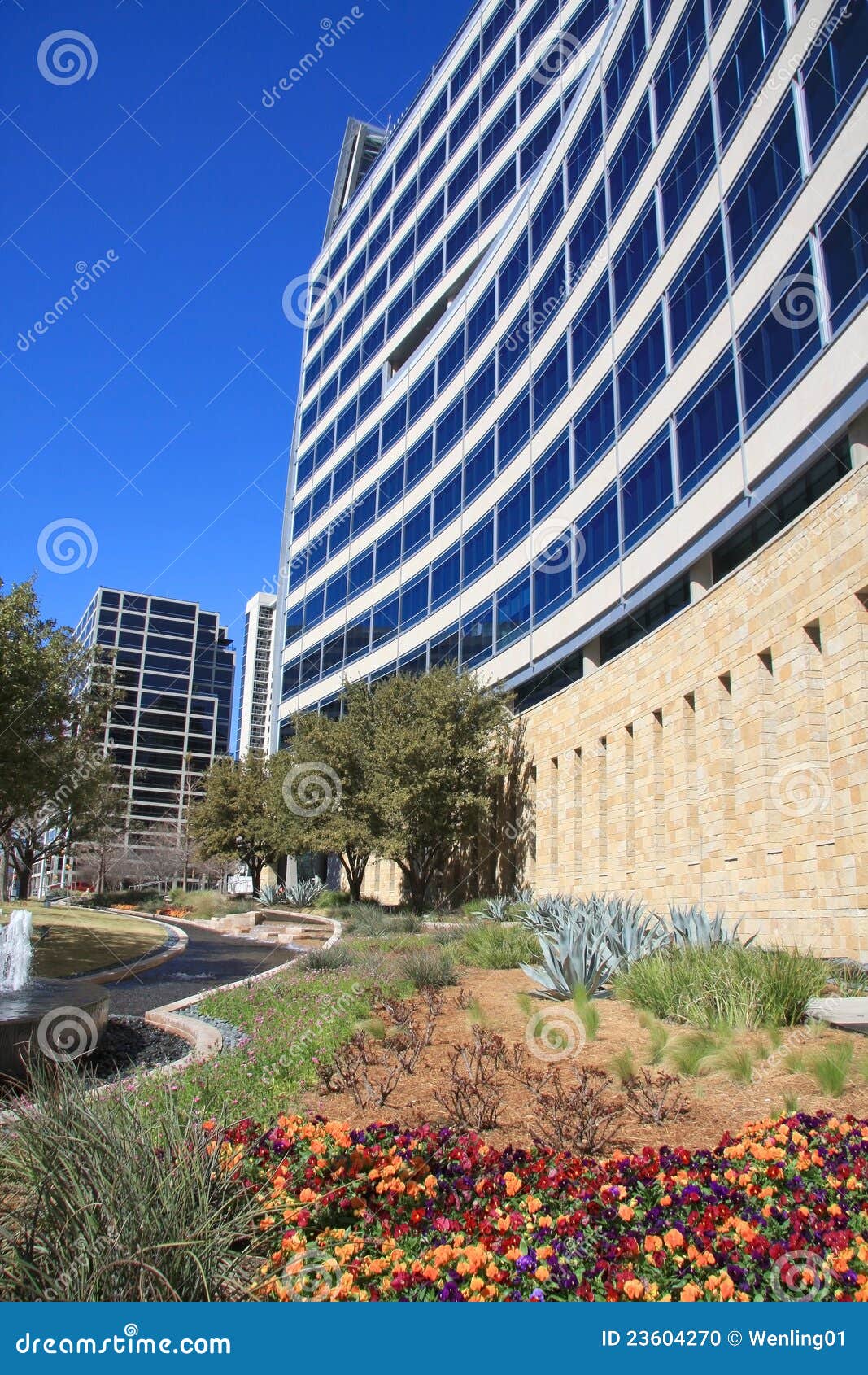 Modern Building and Garden Design Stock Photo - Image of colors ...