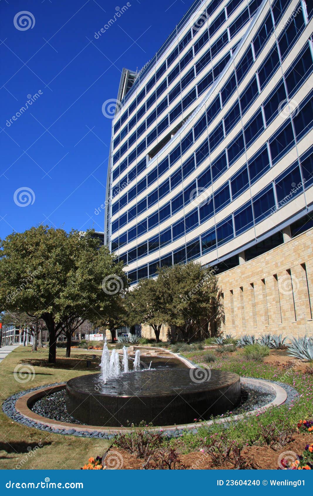 Modern Building and Gardern Design Stock Photo - Image of bricks ...
