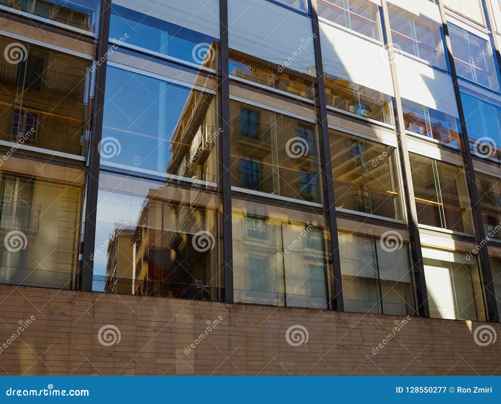 Modern Building with Glass Clad Facade Stock Image - Image of ...
