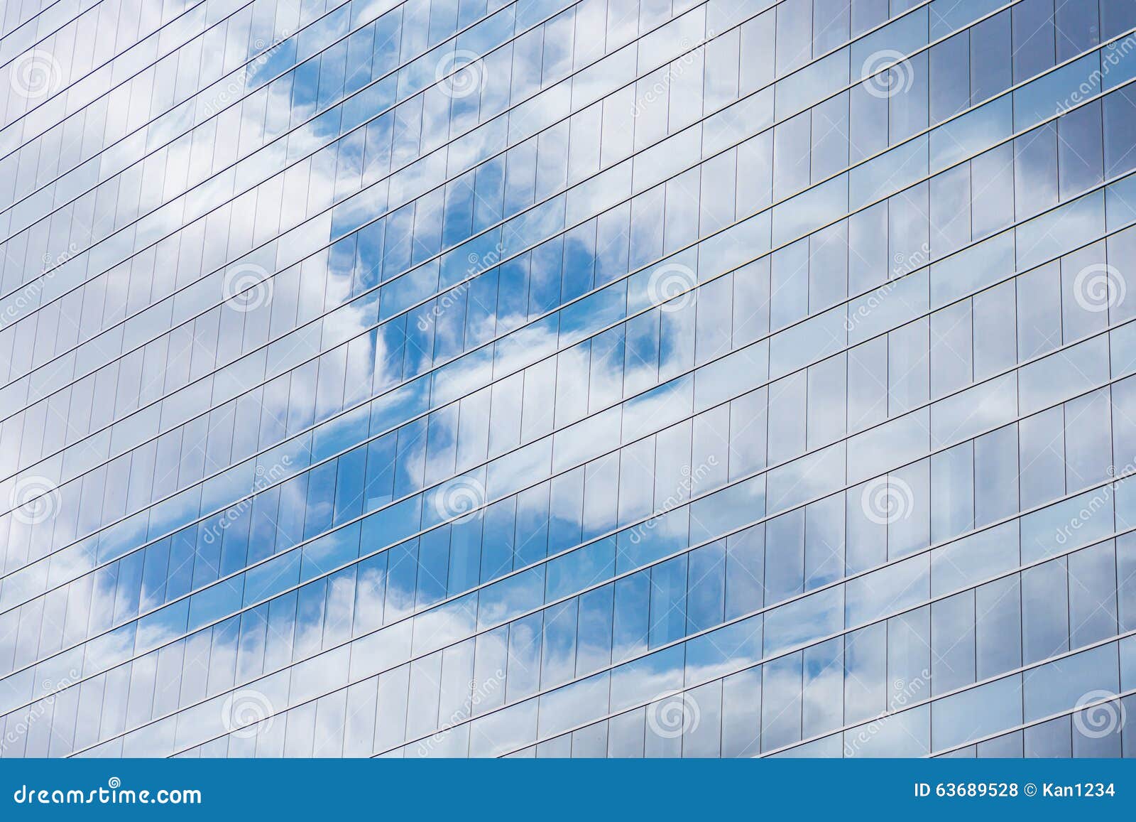 Modern Building Glass Windows with Sky Reflection Stock Photo - Image ...