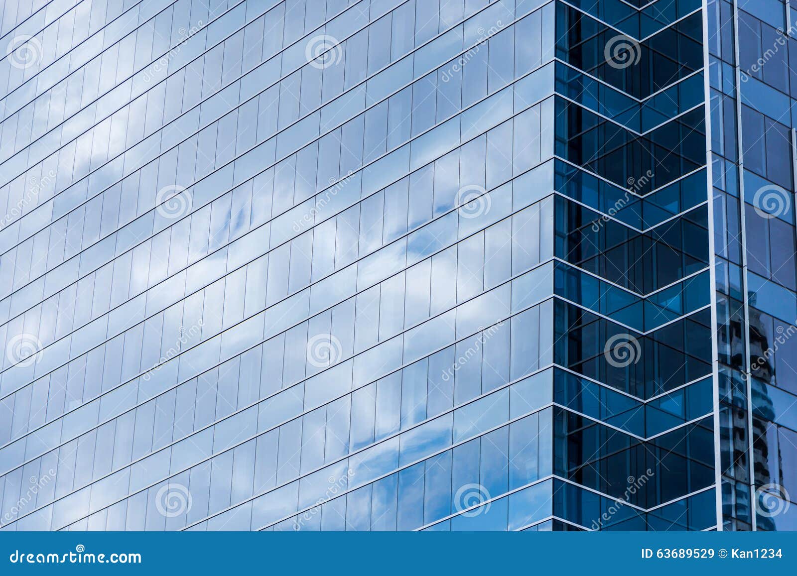 Modern Building Glass Windows with Sky Reflection Stock Image - Image ...