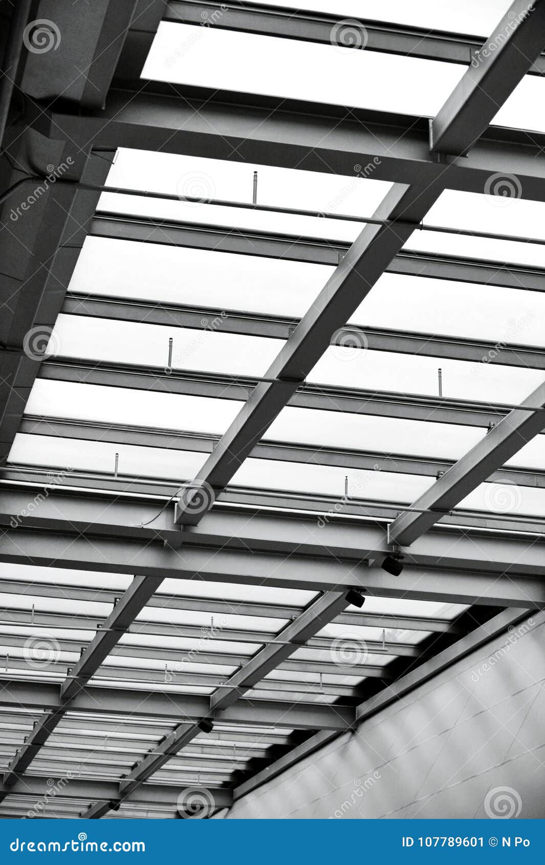 Modern Building H-Beam Construction Stock Image - Image of natural ...
