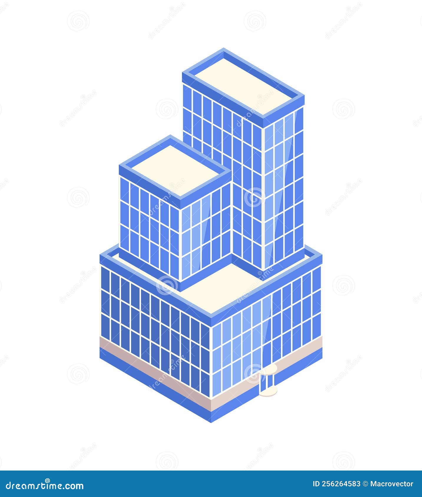 Modern Building Icon stock vector. Illustration of urban - 256264583