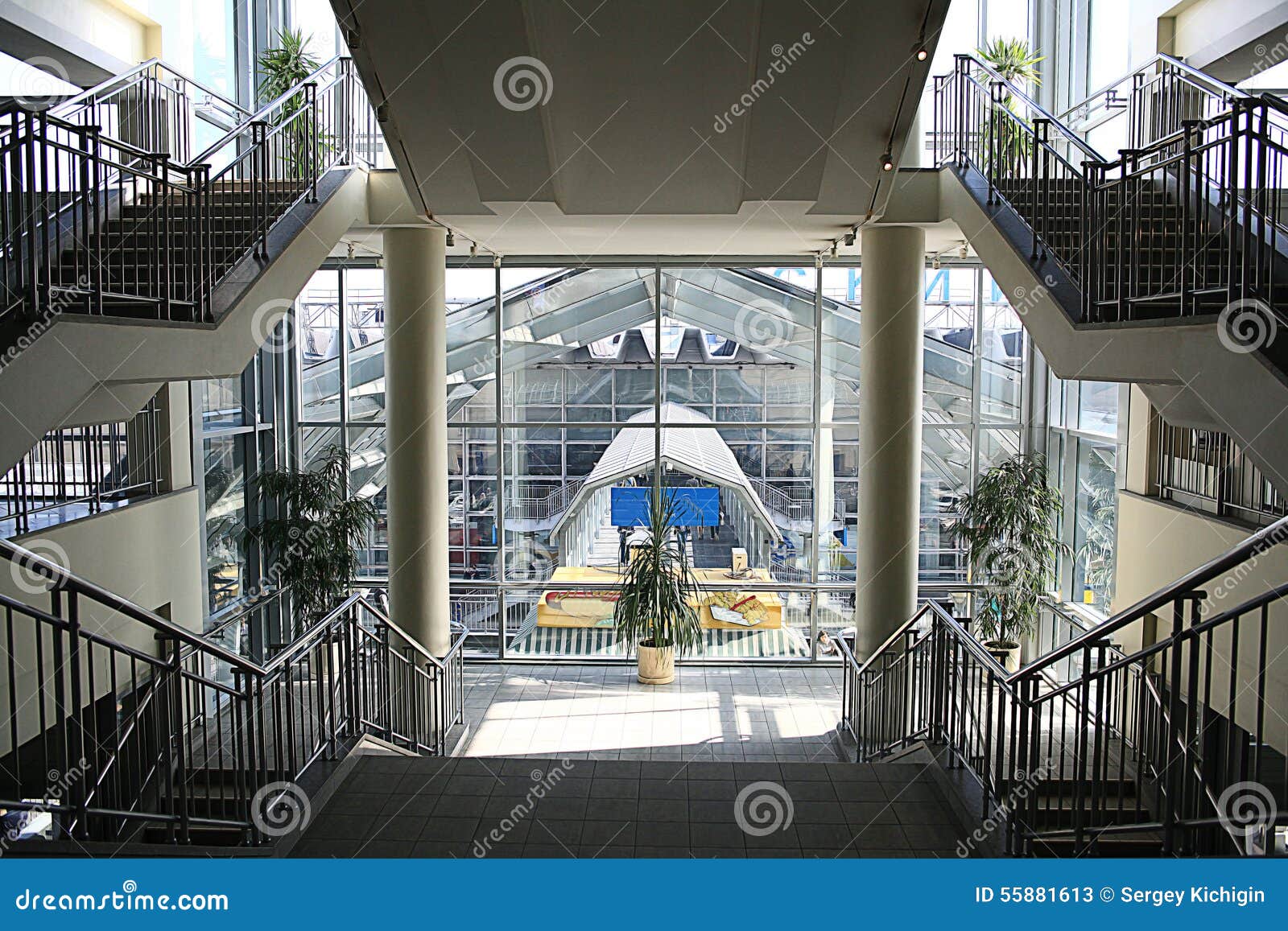 Modern building inside stock image. Image of indoors - 55881613