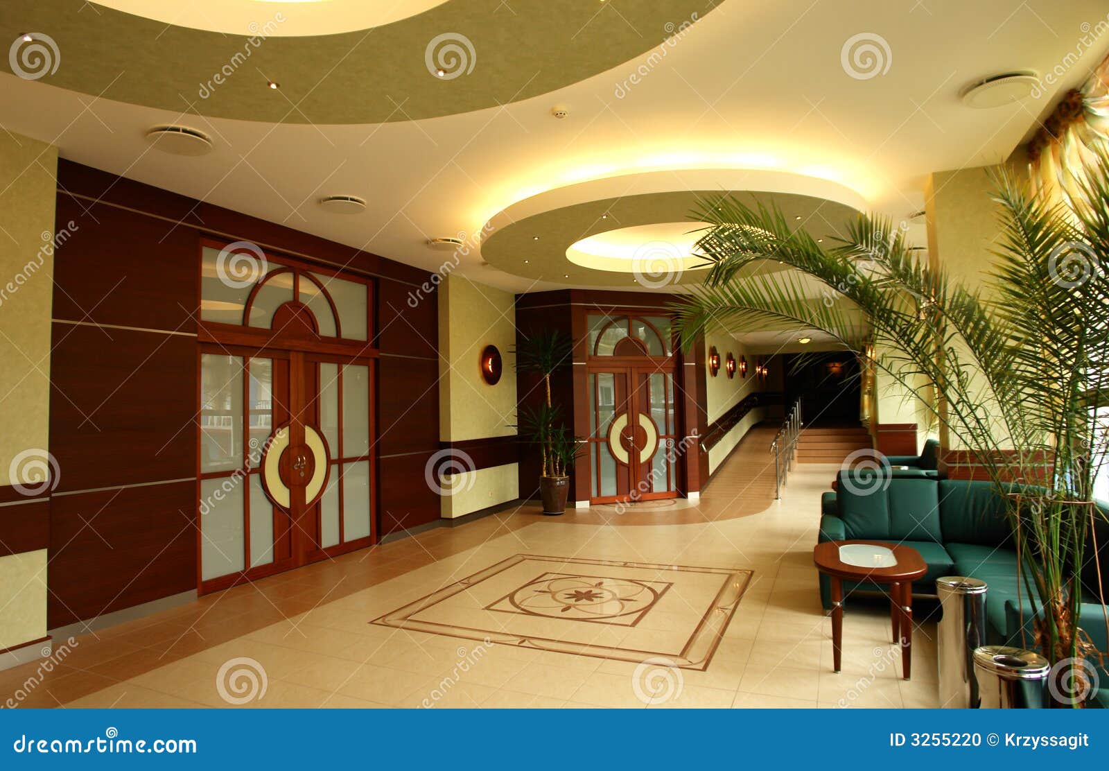 Modern building interior stock photo. Image of hotel, hall - 3255220