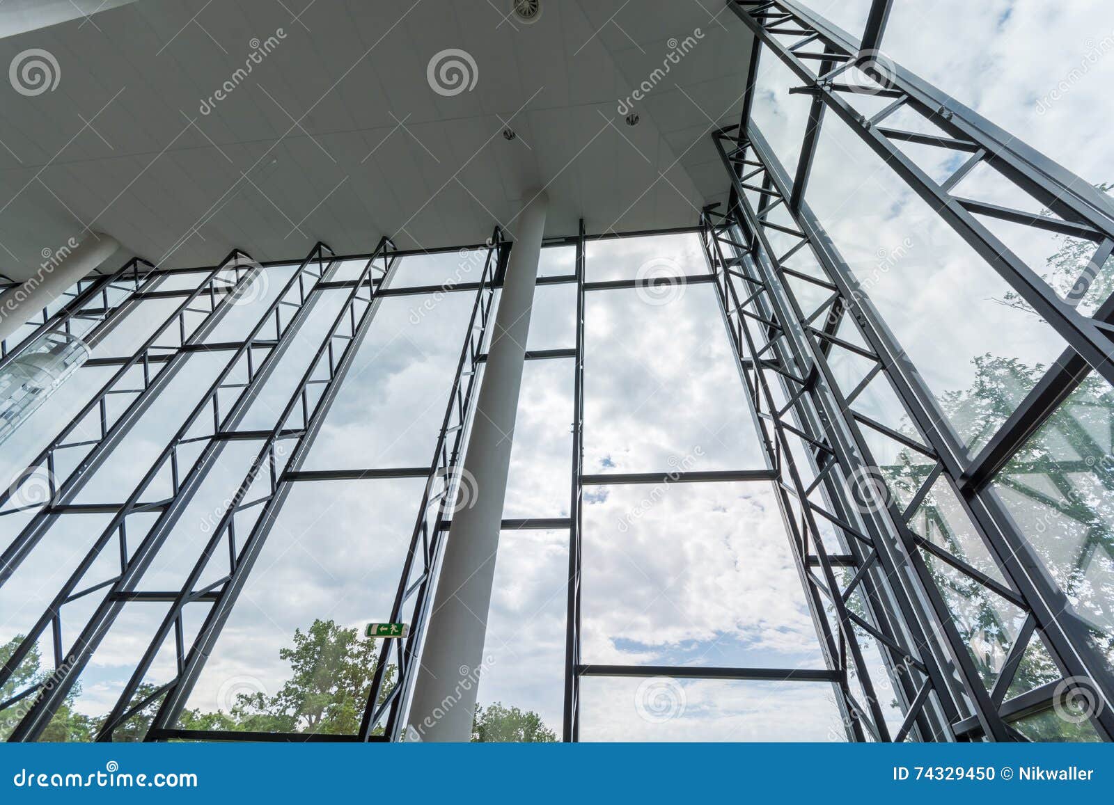 Modern Building Interior. Office Building. Big Bright Windows. Stock ...