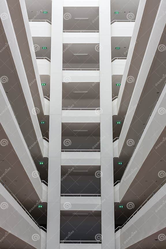 Modern Building Layers of Floor Structure. Abstract Tunnel Corridor ...