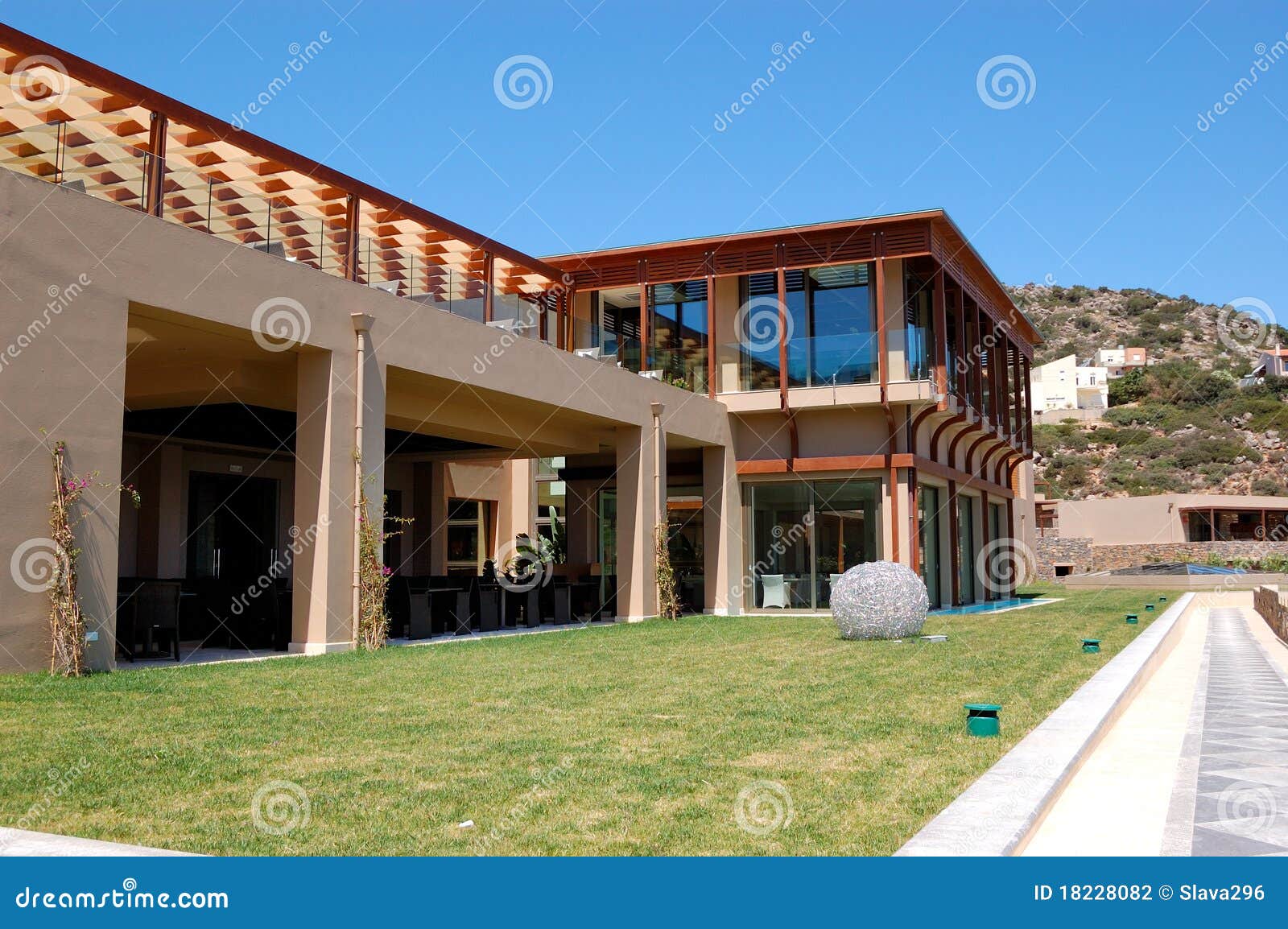 Modern Building of the Luxury Hotel Stock Photo - Image of greece ...