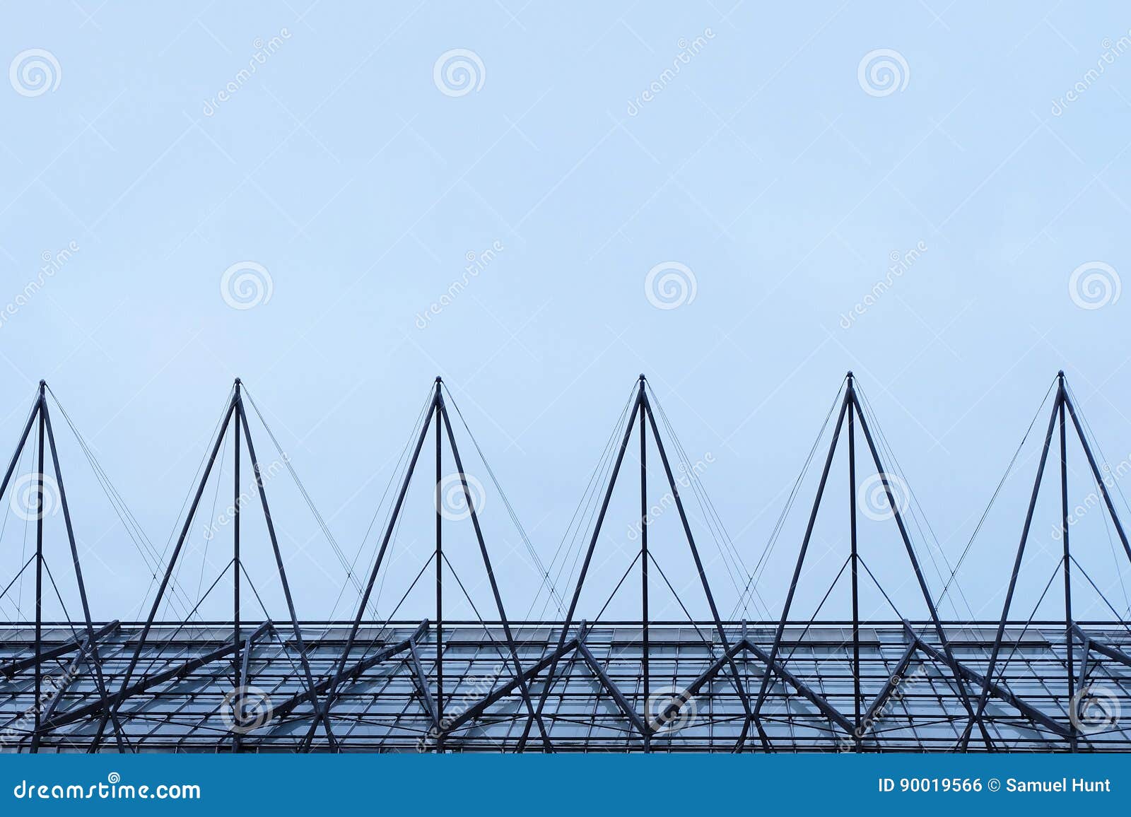 Modern Building Made from Symmetrical Triangles Stock Photo - Image of ...