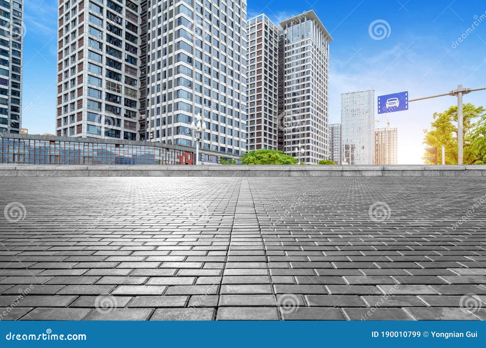 Modern Building and Marble Platform Stock Image - Image of fuzhou ...