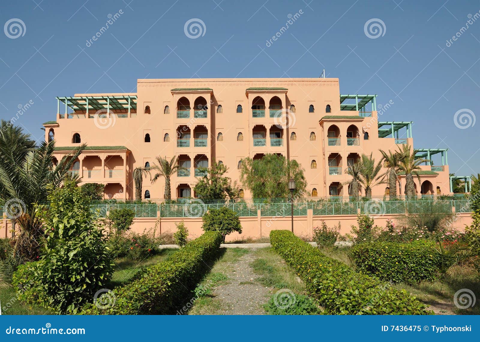 Modern Building in Marrakech Stock Image - Image of moroccan, facade ...