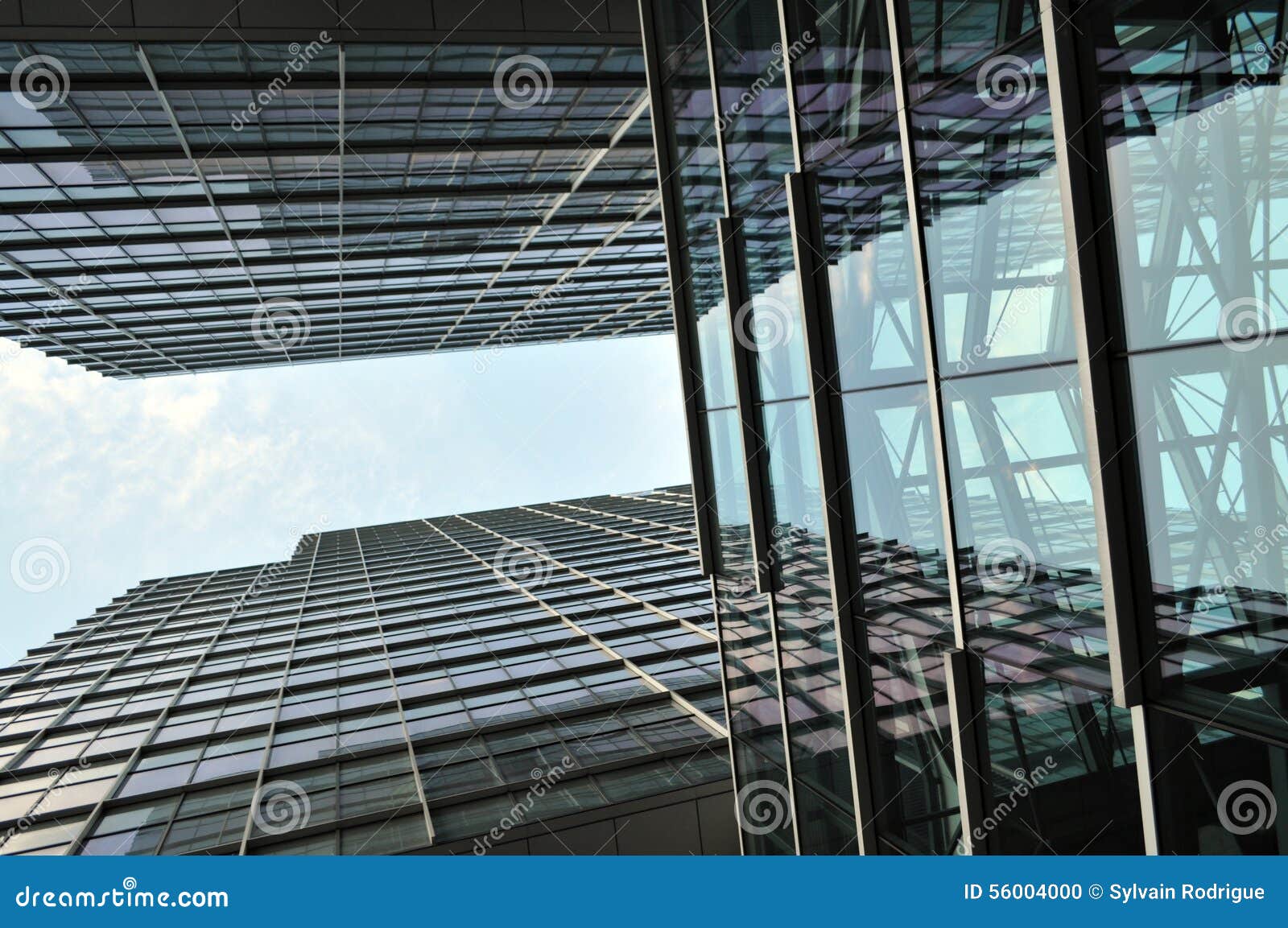 Modern Building with Mirror Effect Stock Photo - Image of glass ...