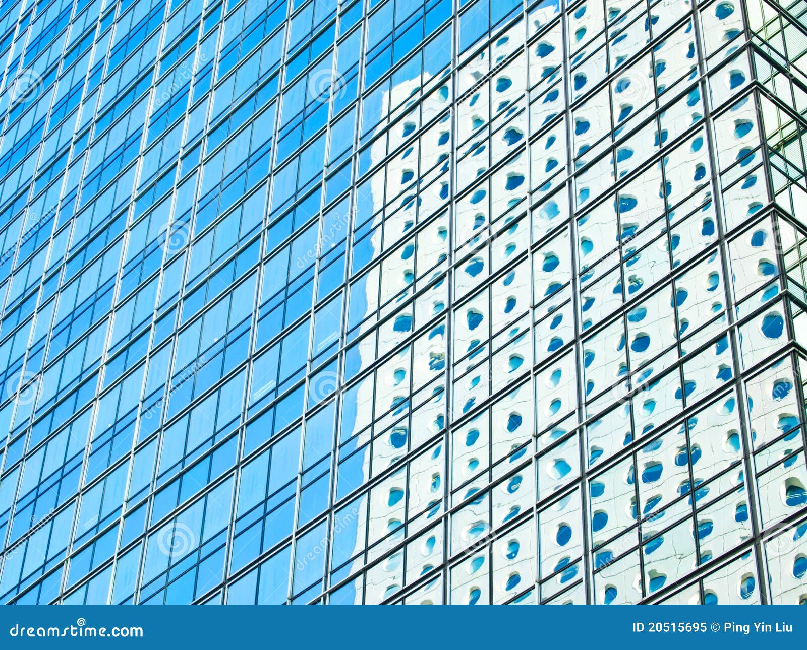 Modern Building Mirror Reflection Stock Image - Image of places ...