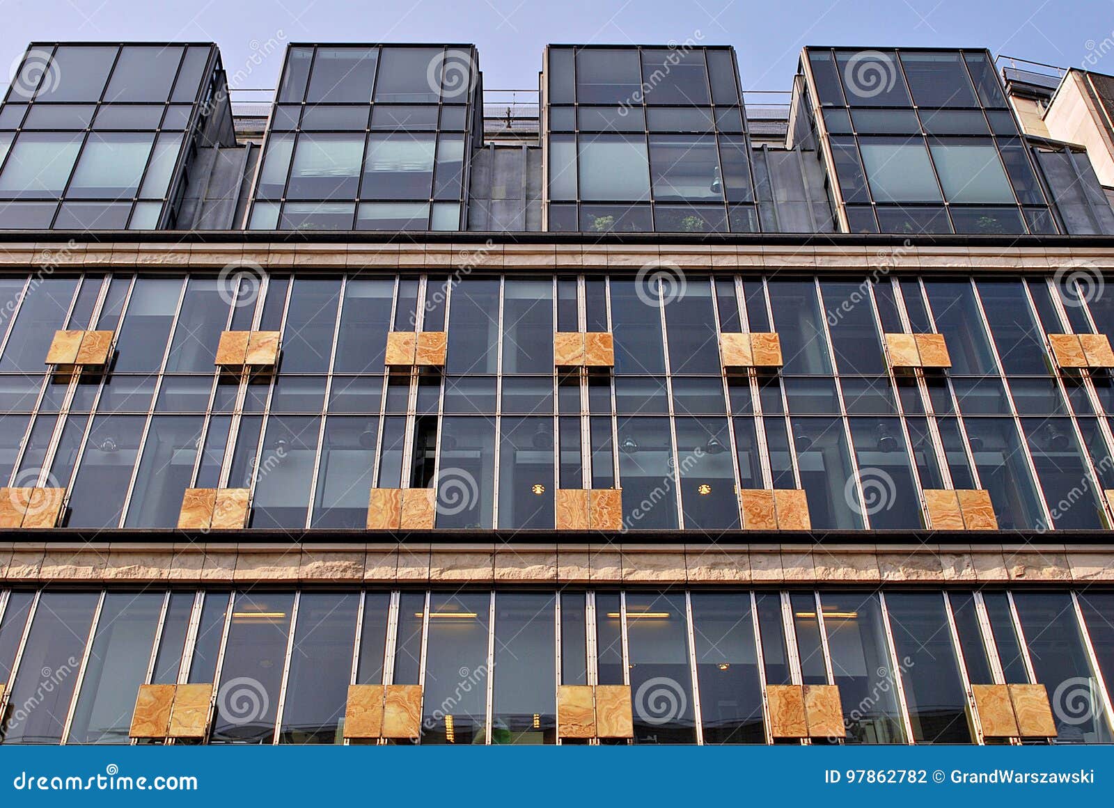 Modern Building.Modern Office Building with Facade of Glass Stock Photo ...