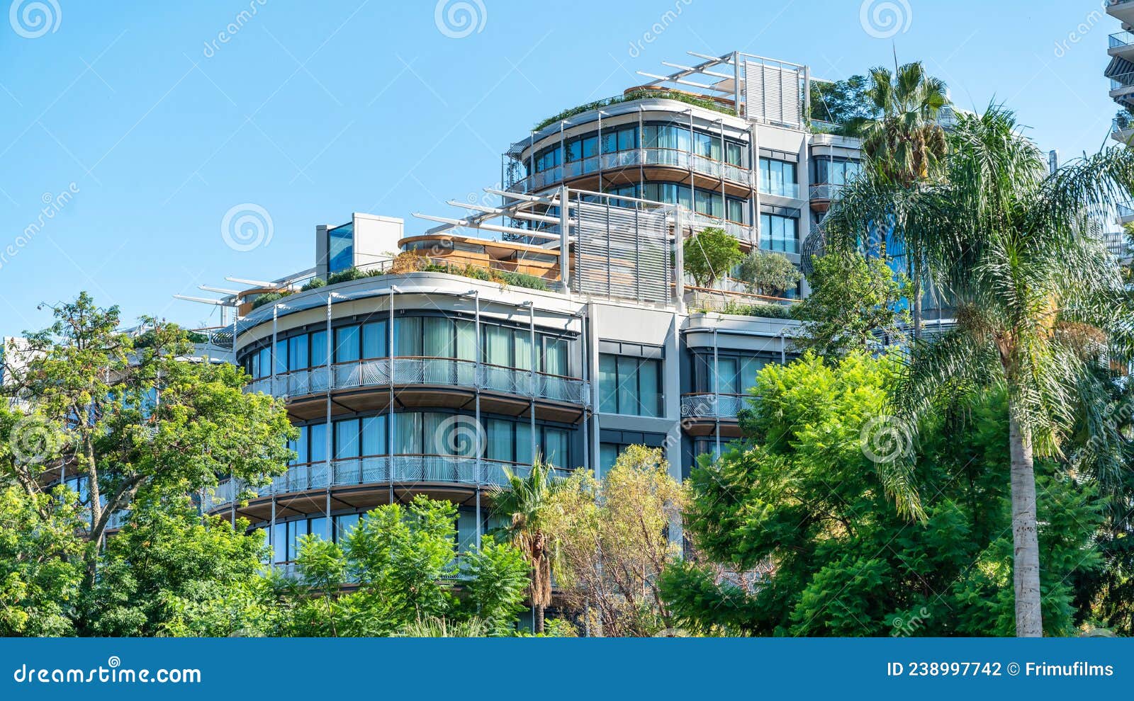 Modern building in Monaco stock photo. Image of architecture - 238997742