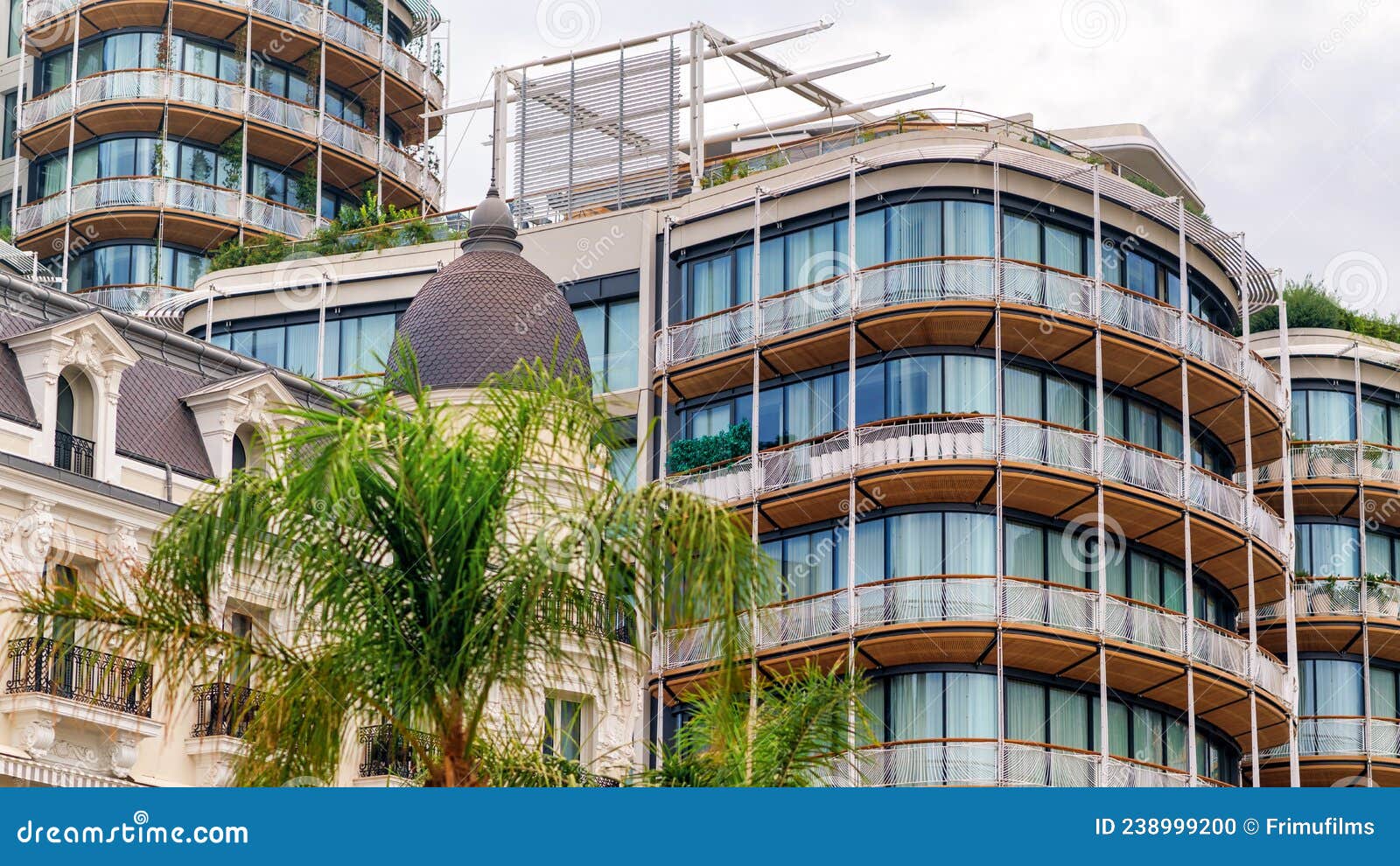 Modern building in Monaco stock photo. Image of heritage - 238999200