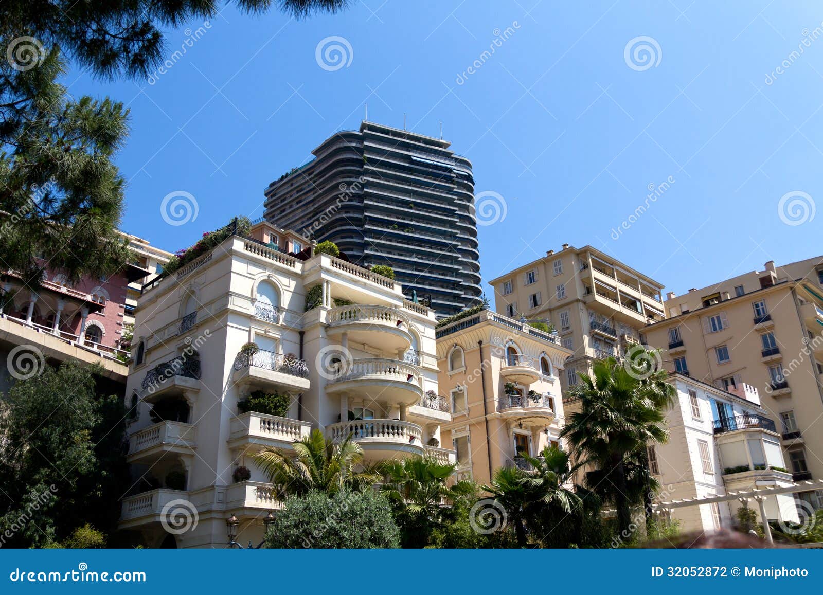 Modern Building in Monte Carlo, Stock Photo - Image of blue, outdoor ...