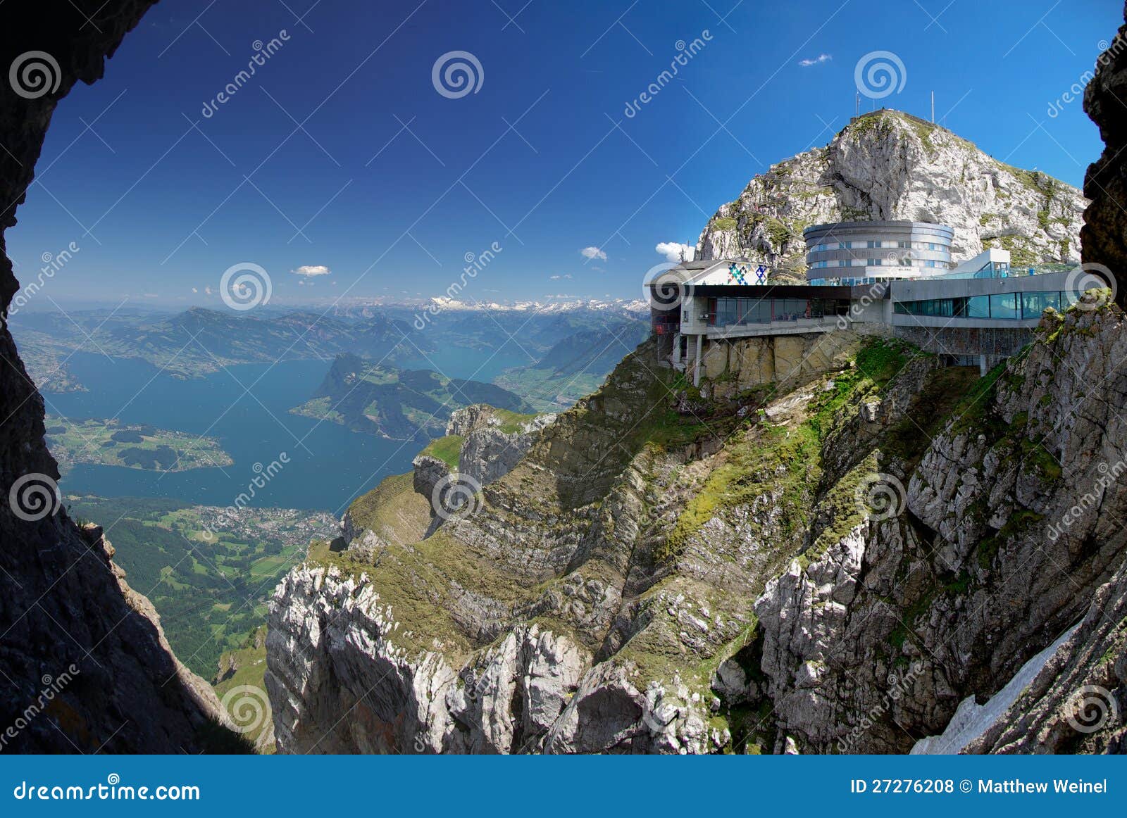 Modern Building on Mountaintop Stock Photo - Image of hill, modern ...