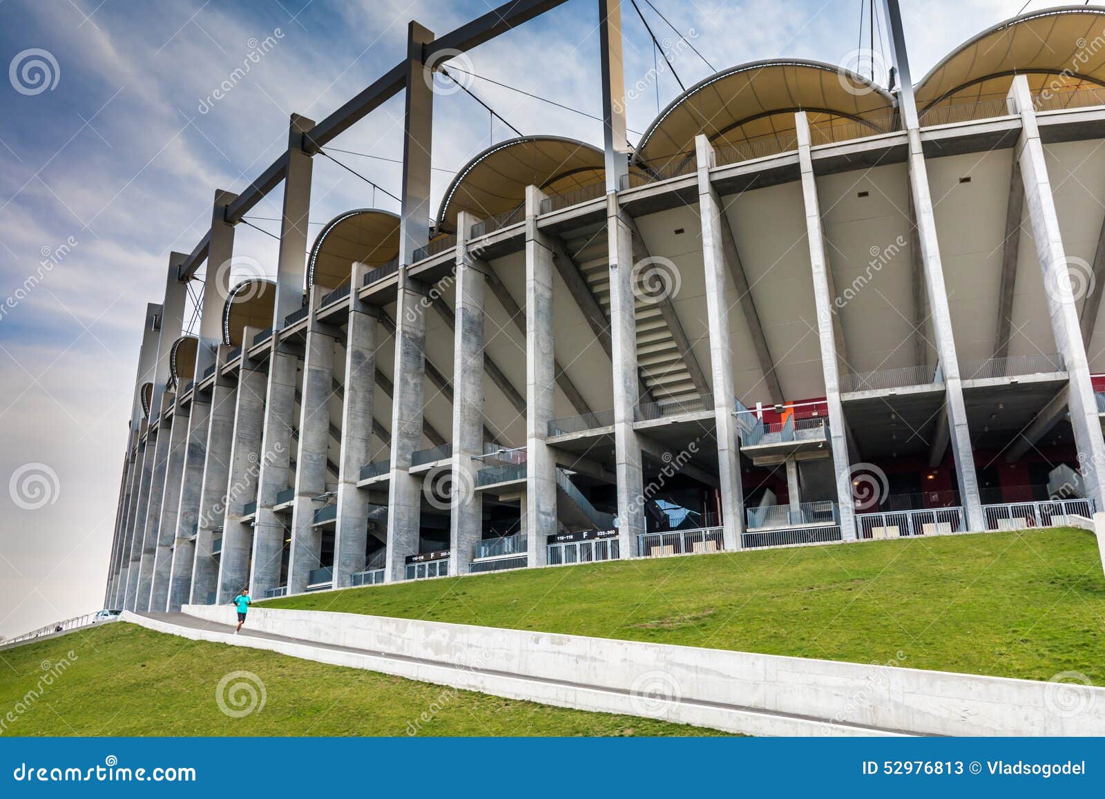 The Modern Building of National Arena in Bucharest Stock Image - Image ...