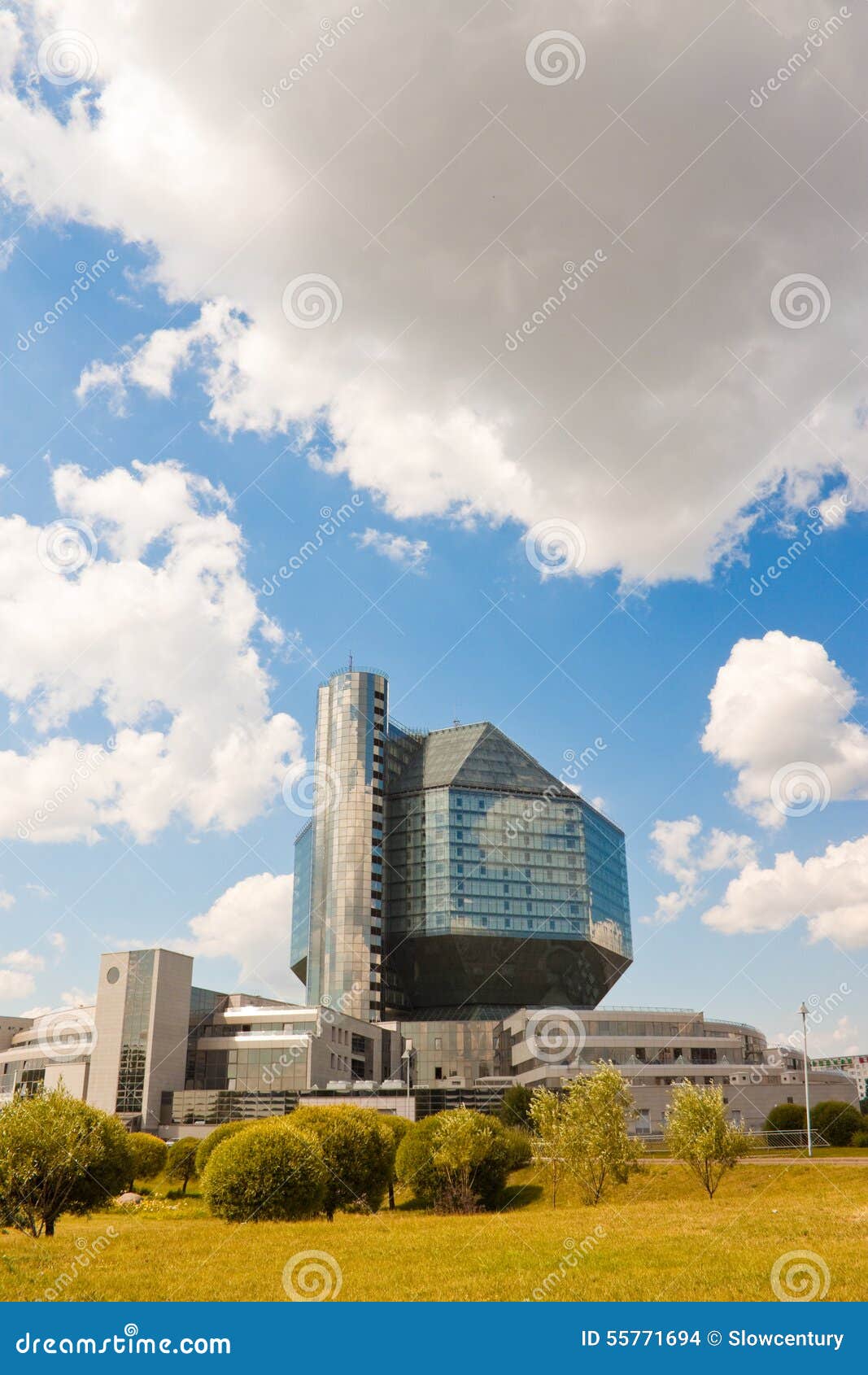 Modern Building of National Library of Belarus Editorial Stock Image ...