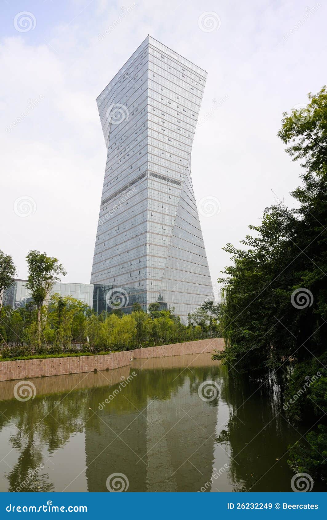 Modern building near water stock image. Image of blue - 26232249