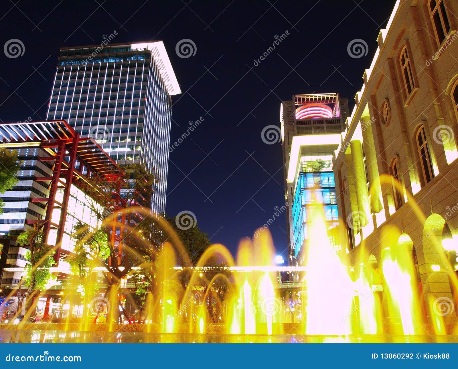 Modern building in night stock photo. Image of outdoor - 13060292