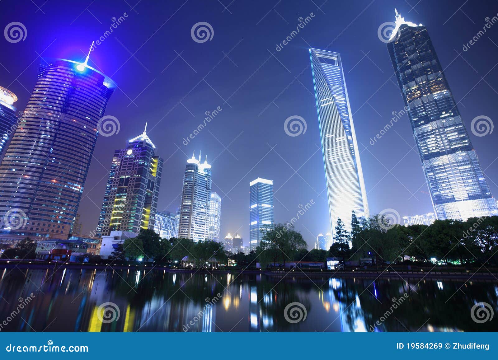 Modern building at night stock image. Image of scene - 19584269