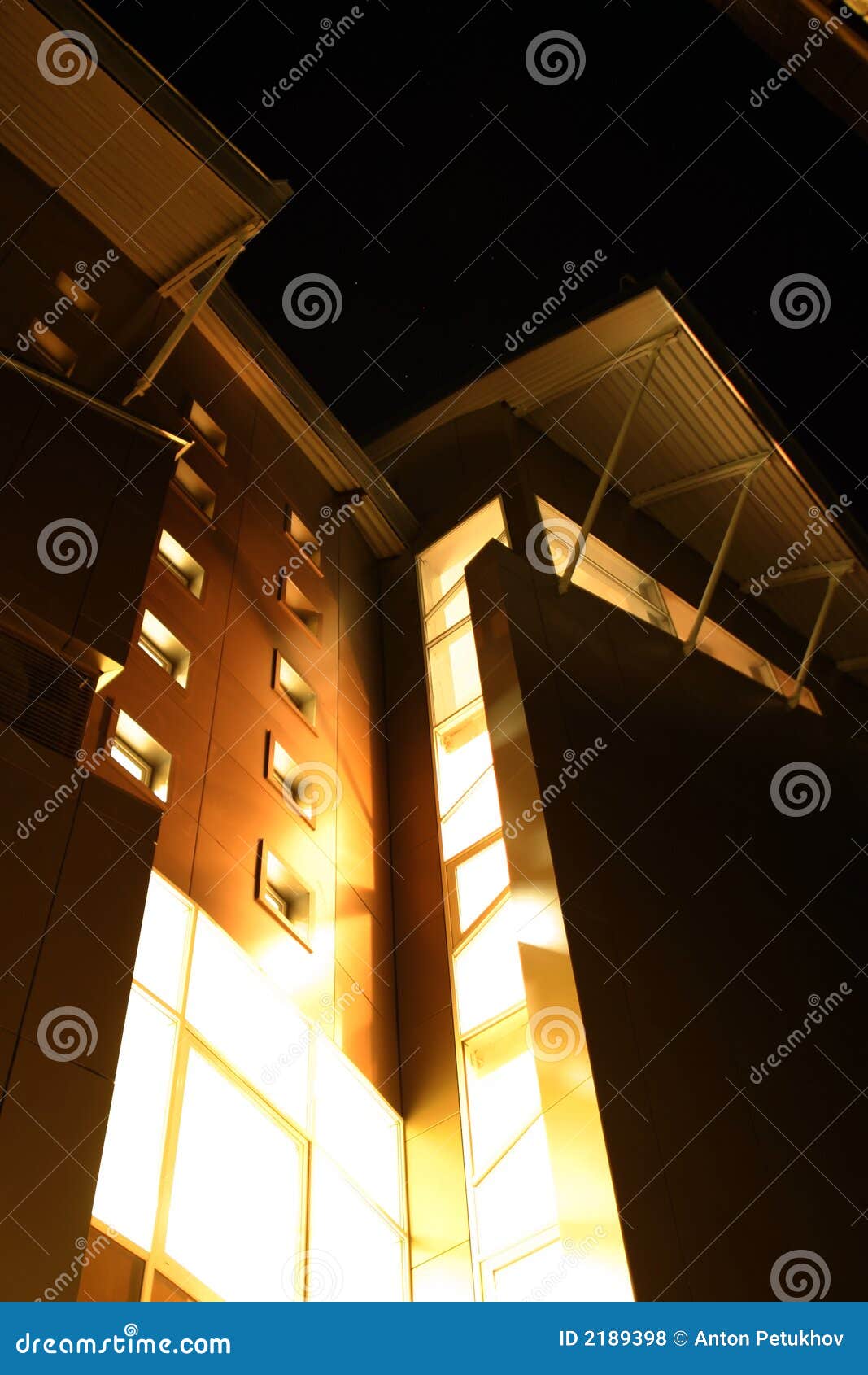 Modern building night stock photo. Image of construction - 2189398