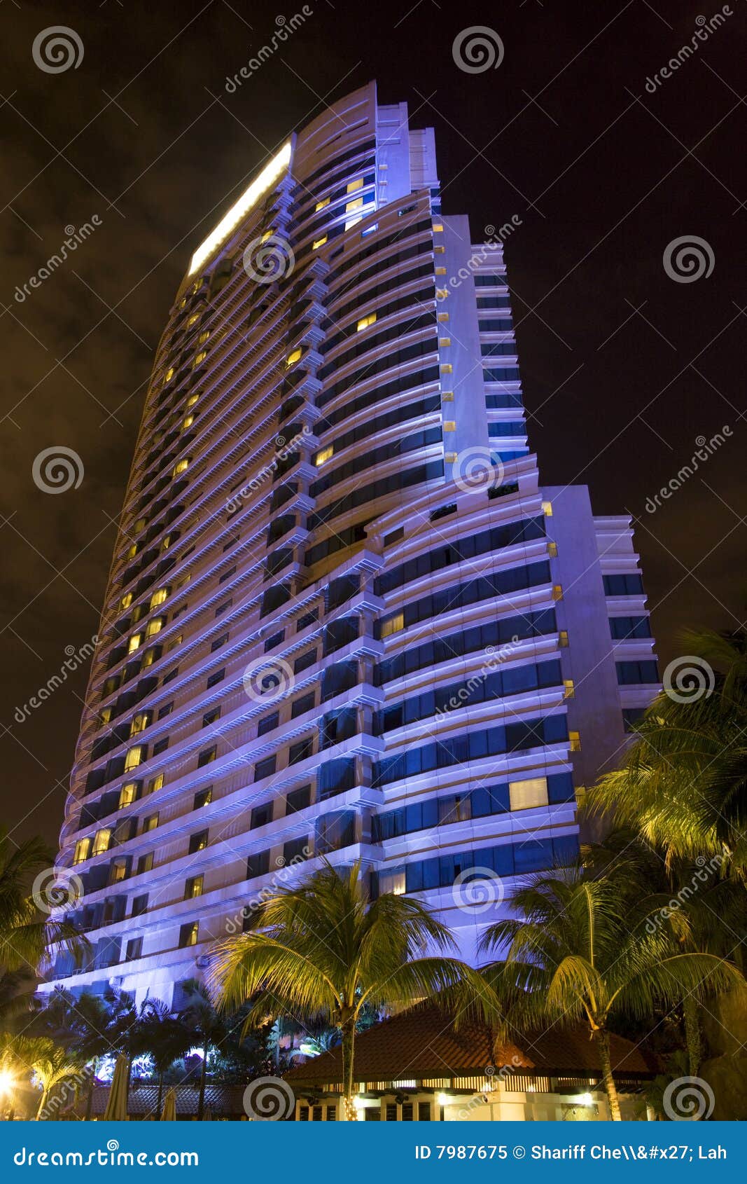 Modern Building at Night stock image. Image of businesses - 7987675
