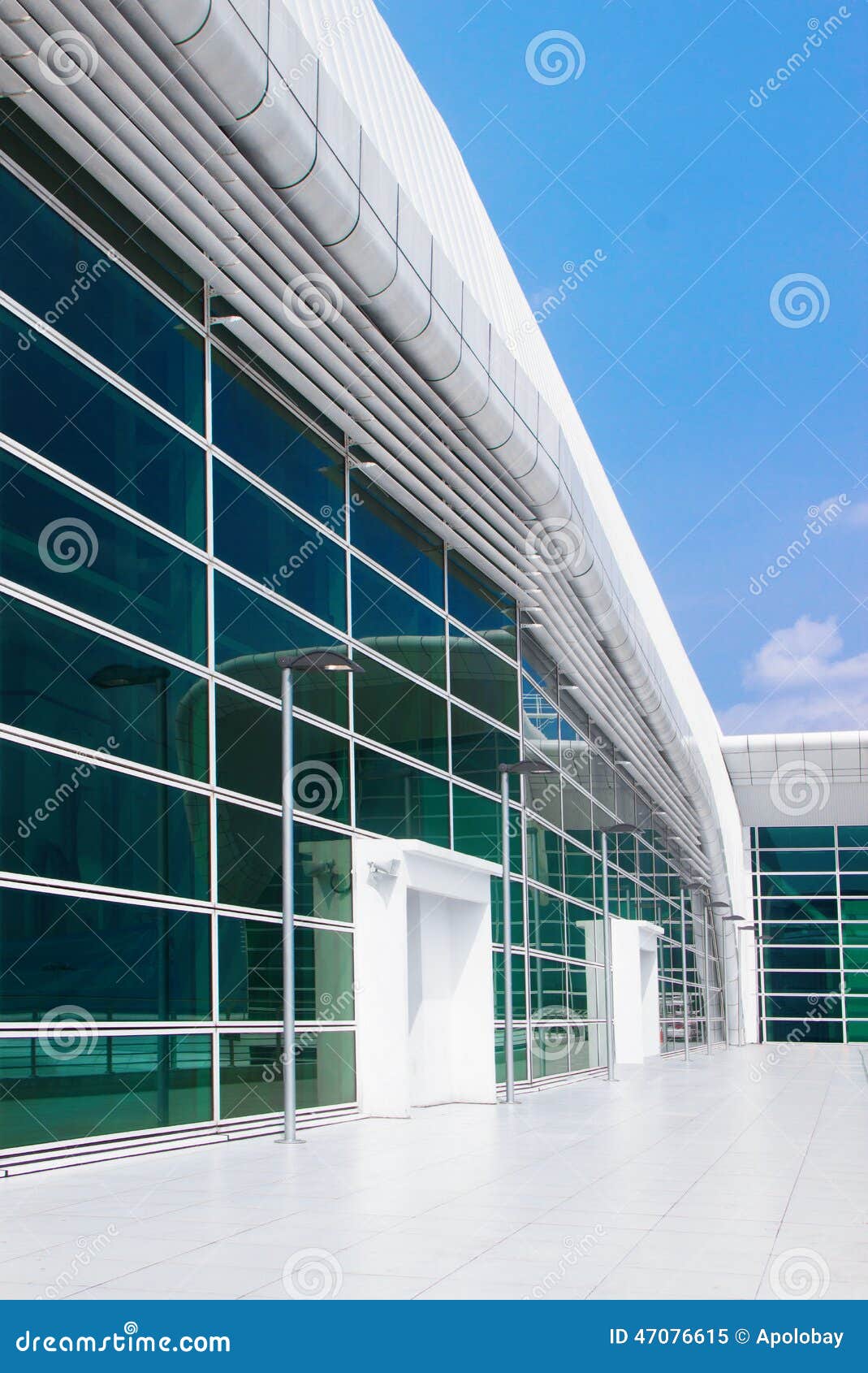 Modern Building with Panoramic Window Stock Image - Image of finance ...