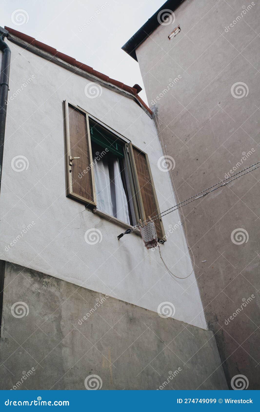 Modern Building with Pristine White Walls and a Single Window on the ...