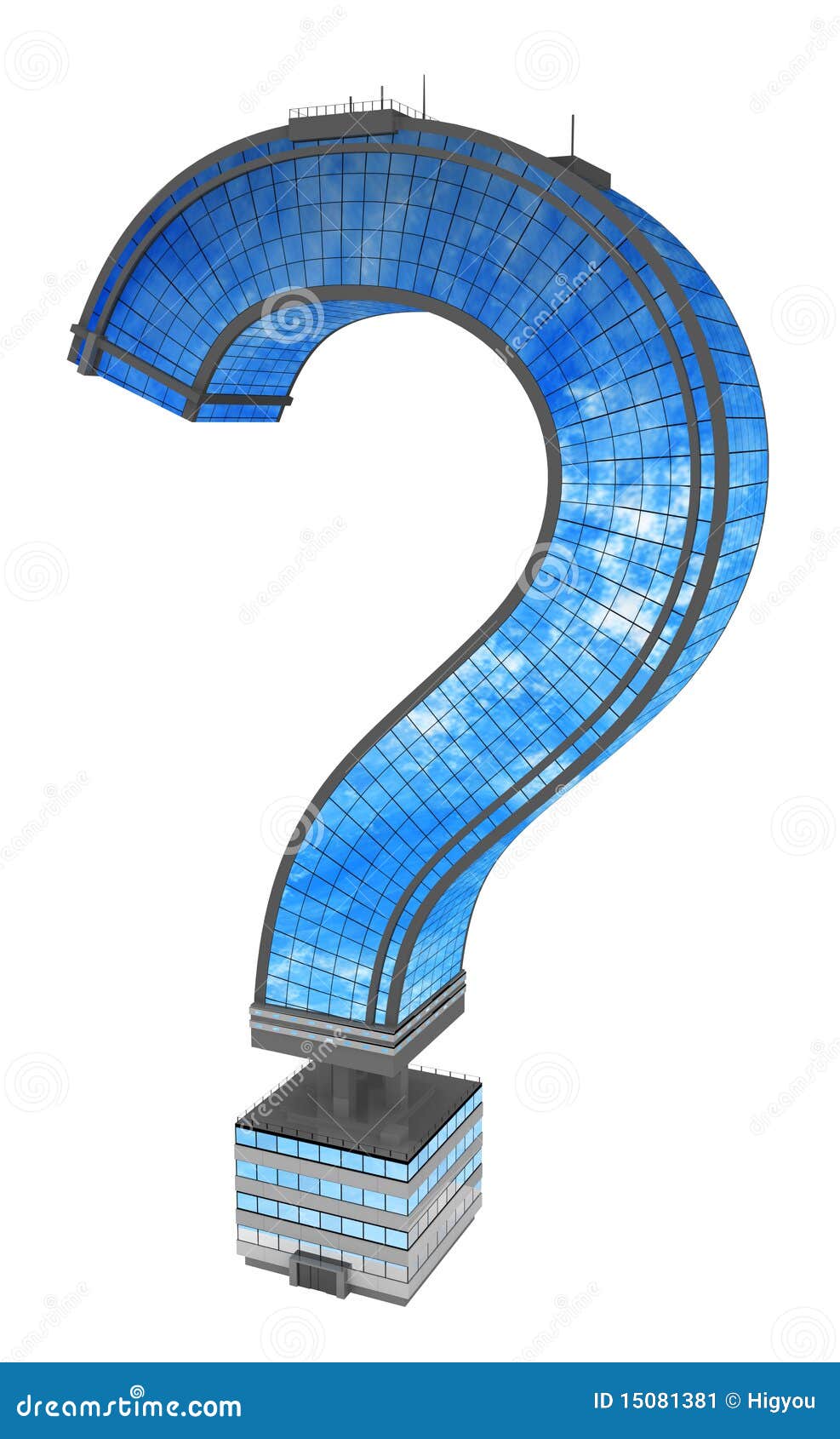 Modern Building, Question Mark Stock Illustration - Illustration of ...