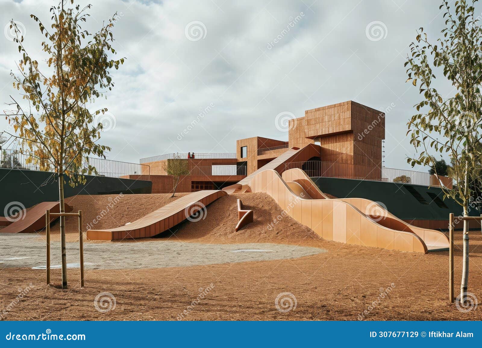 A Modern Building with a Ramp in Front of it, Providing Accessible ...