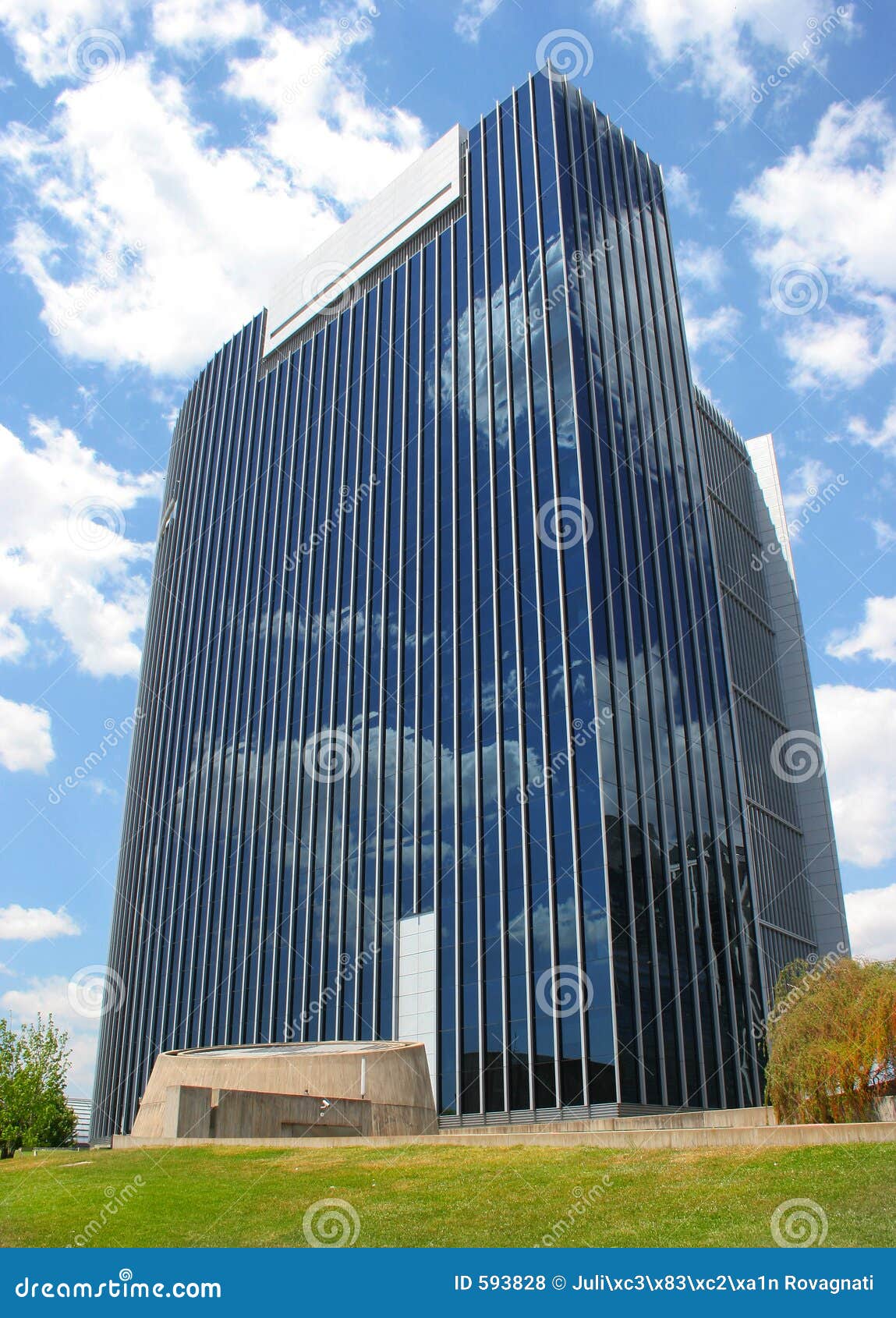 Modern Building Reflecting Sky Stock Photo - Image of modern, building ...