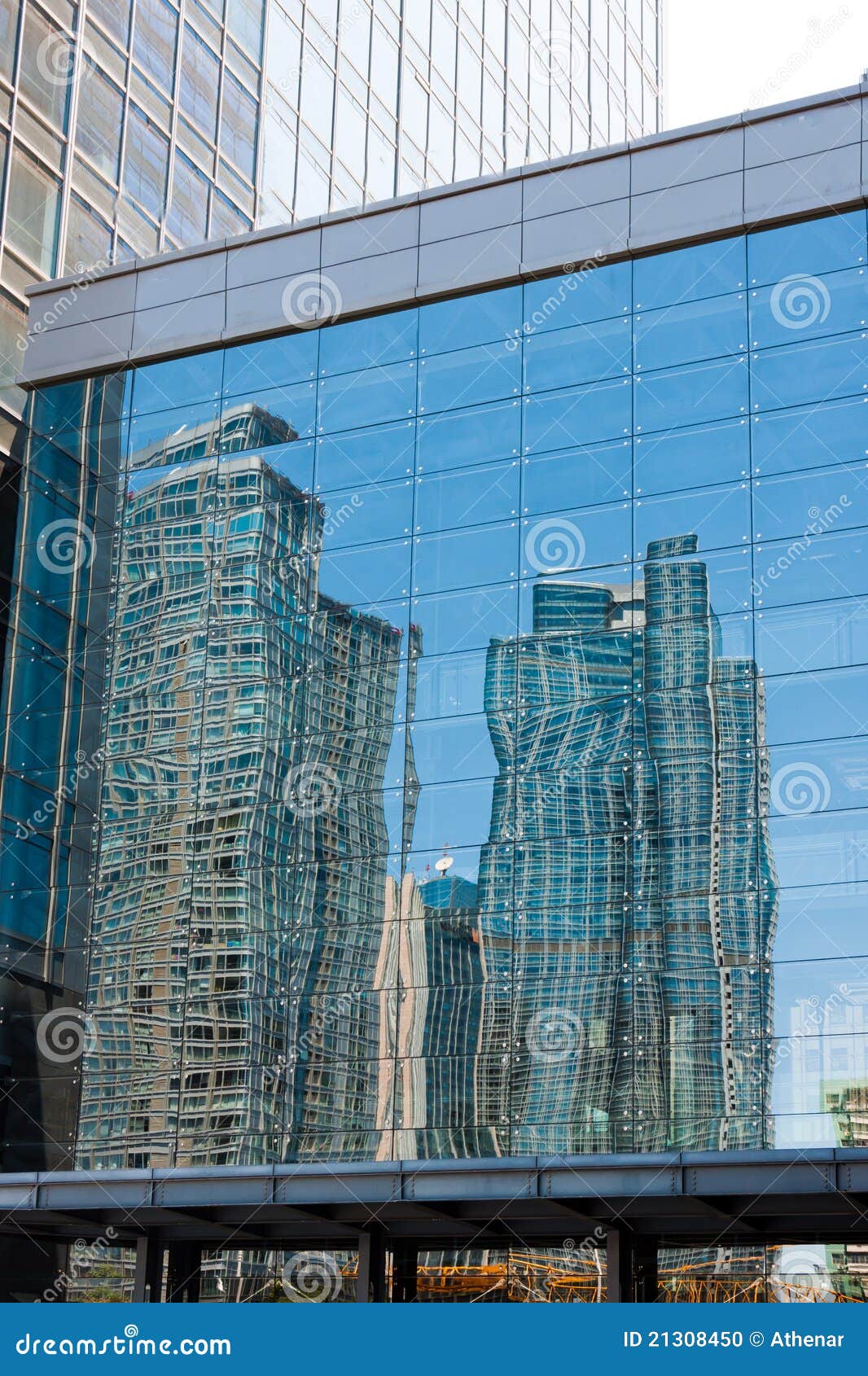 Modern building reflection stock photo. Image of concrete - 21308450