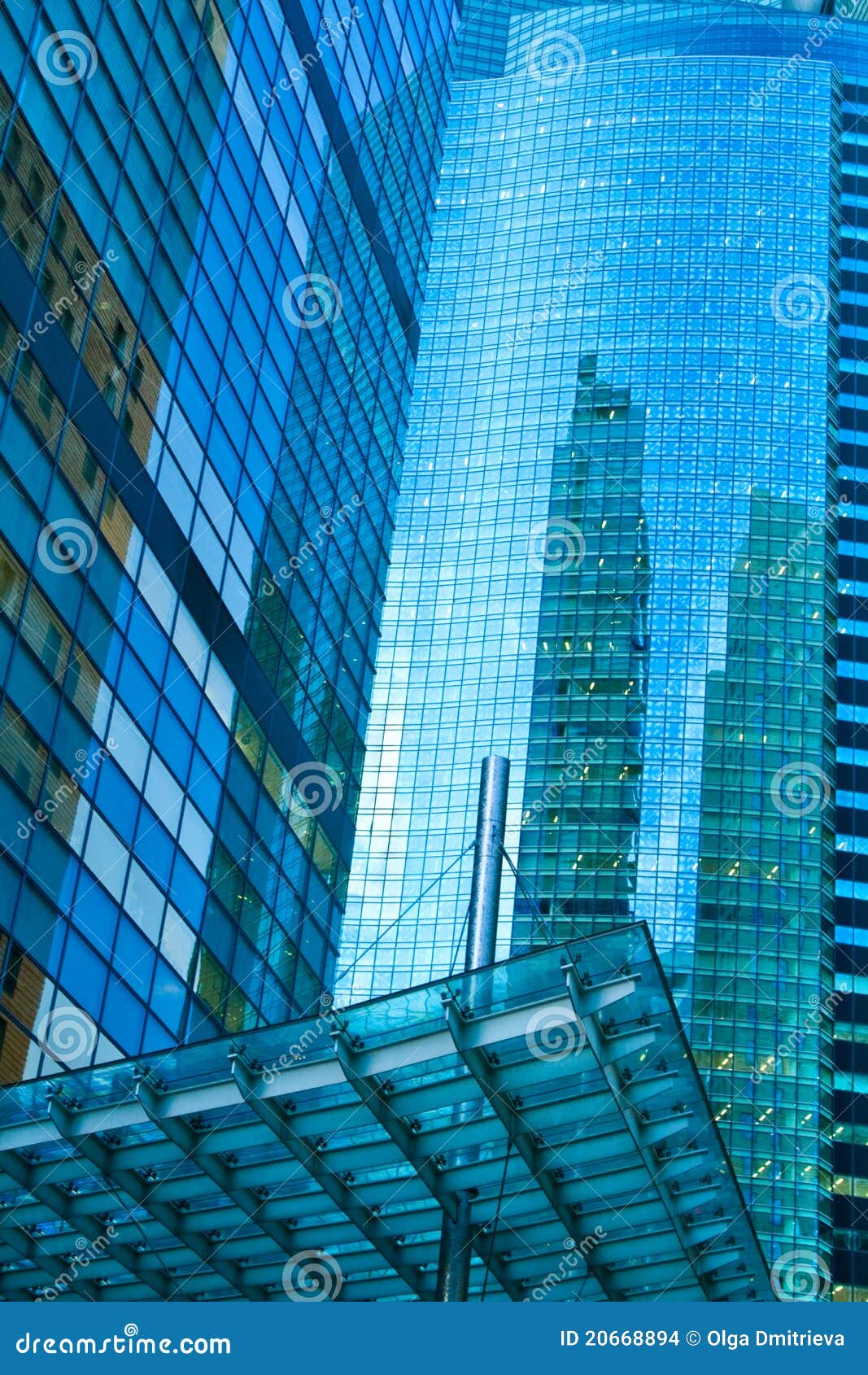 Modern Building with Reflections. Stock Photo - Image of business ...