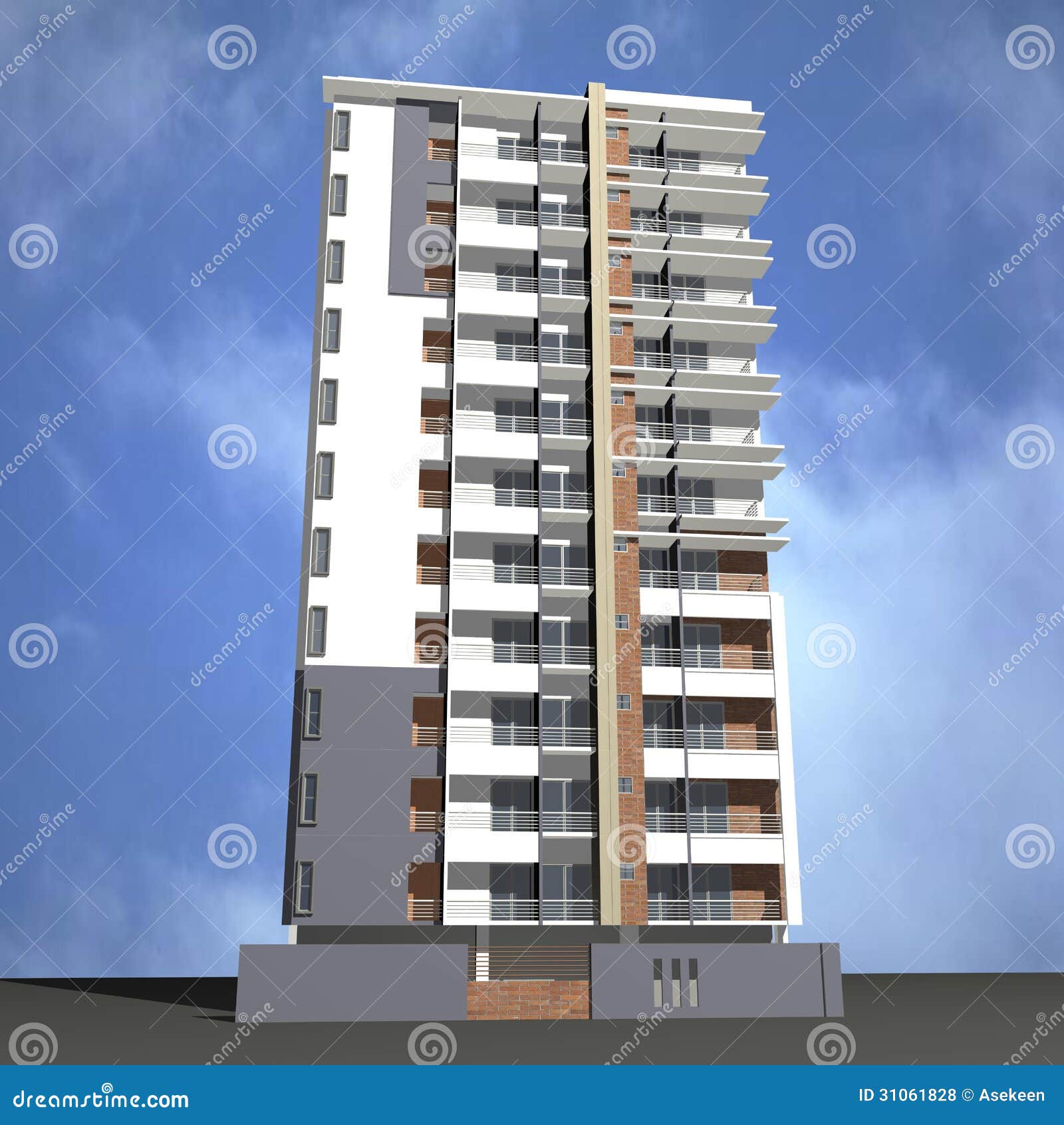 Modern building render stock photo. Image of beautiful - 31061828