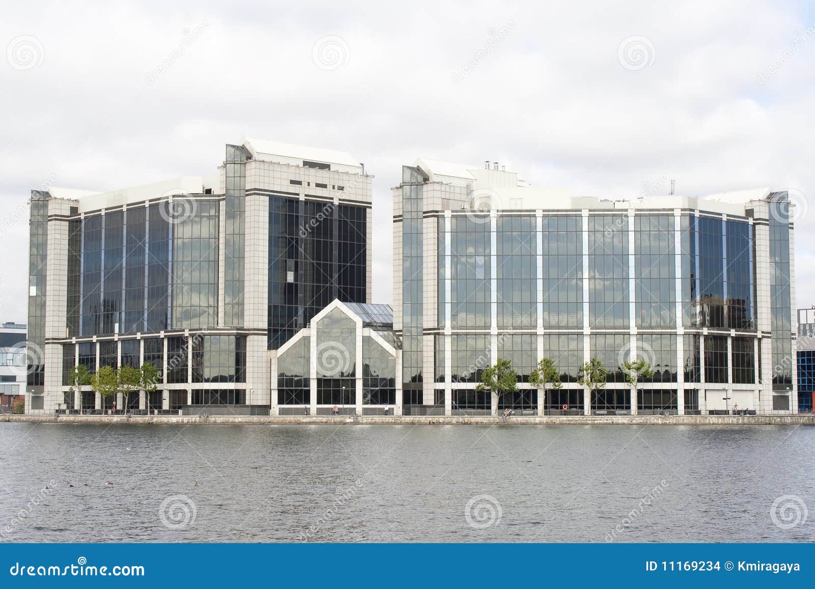 Modern Building by the Riverside Stock Photo - Image of abstract, light ...