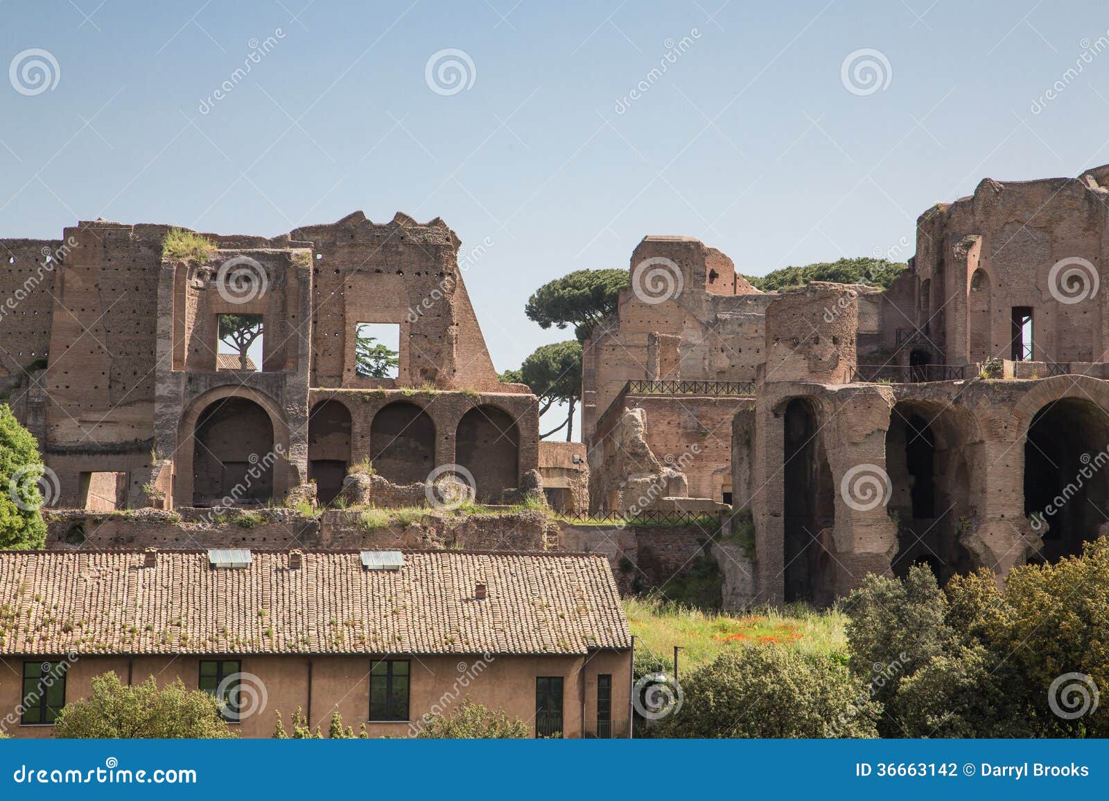Modern Building by Roman Forum Stock Photo - Image of famous, historic ...