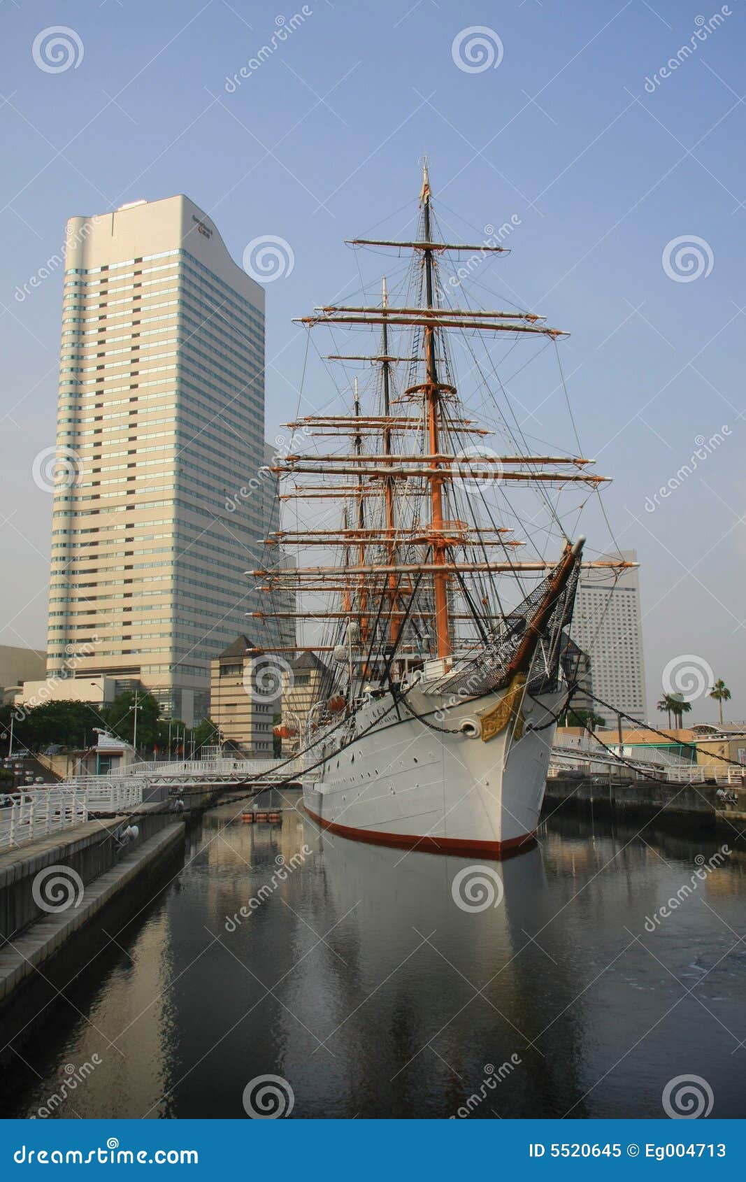 Modern Building and Sailboat Editorial Image - Image of post, masts ...