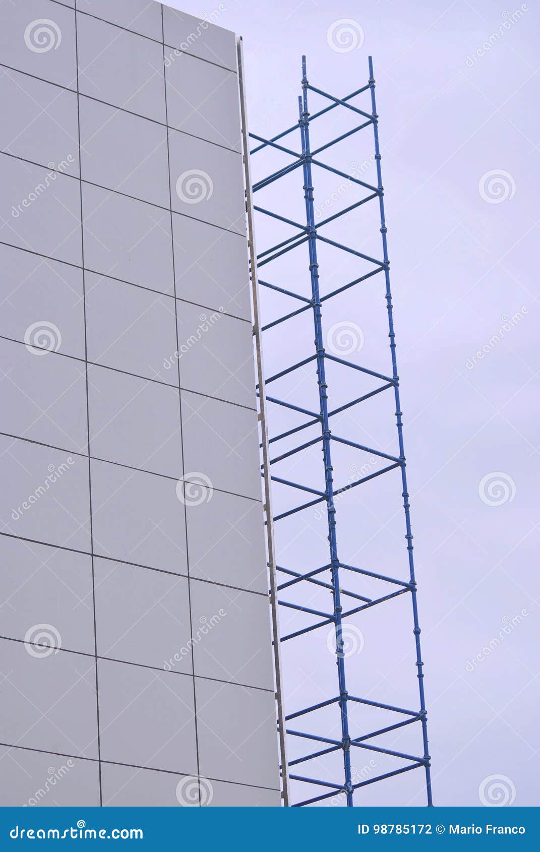 A Modern Building with Scaffolding Stock Photo - Image of scaffold ...