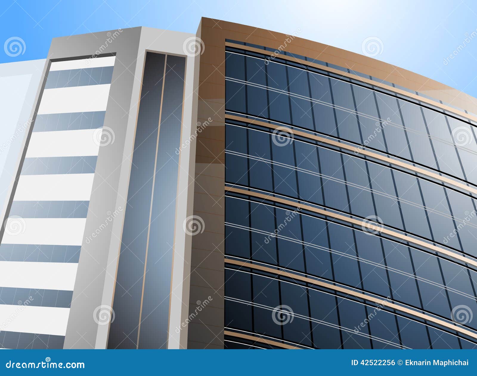 Modern building scene stock photo. Image of modern, structure - 42522256