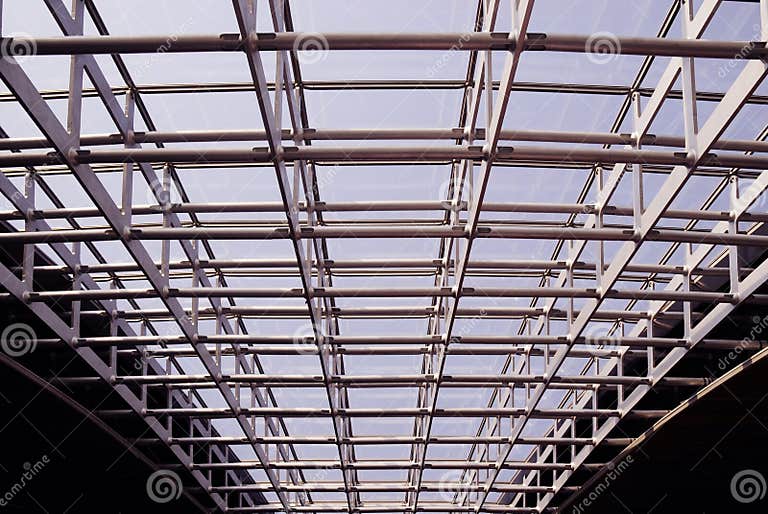 Modern Building Steel Framework Stock Image - Image of metal, ceiling ...