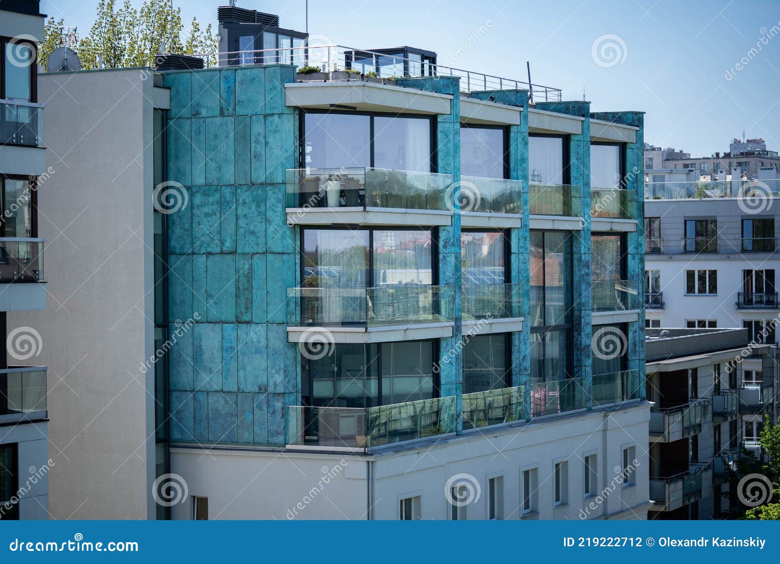 Modern Building Stylized As Oxidized Iron, an Architectural Building ...