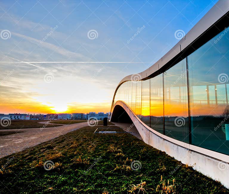 Modern Building and Sunset stock image. Image of perspective - 23451179