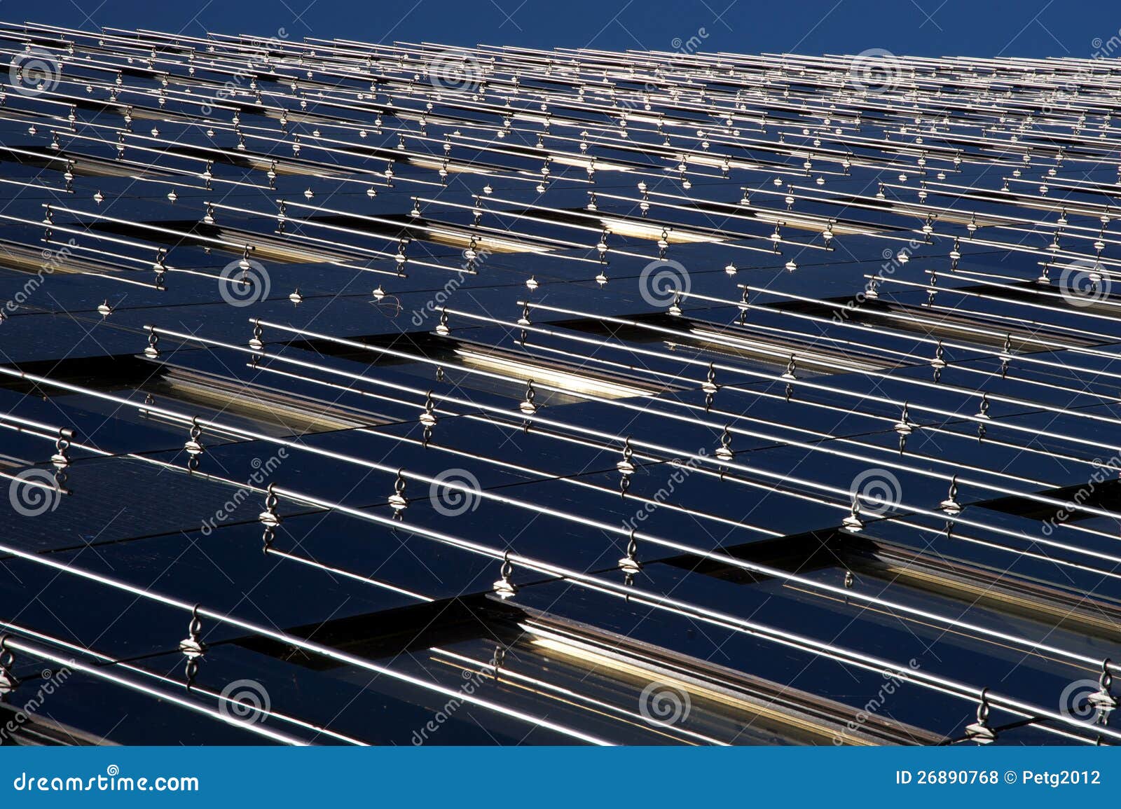 Modern Building Surface with Solar Panels Stock Photo - Image of panel ...